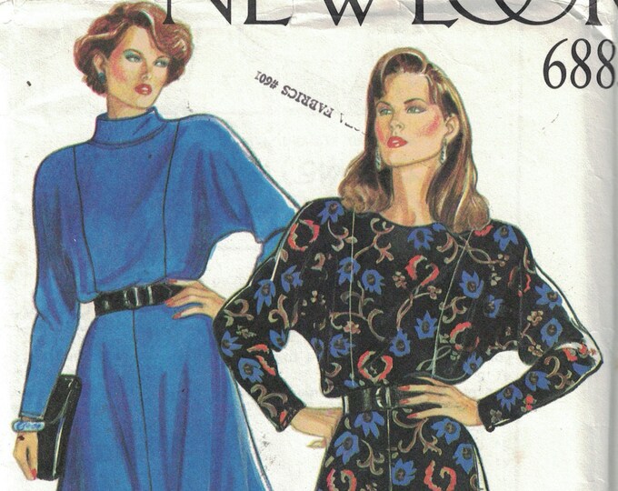 1990s Vintage Sewing Pattern New Look 6883 Misses Dress With Collar and ...