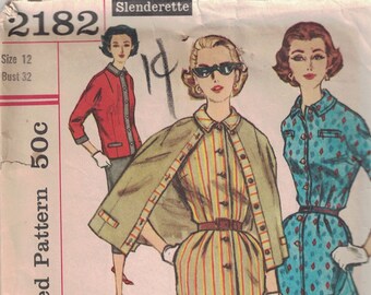 1950s Vintage Sewing Pattern Simplicity 4739 Misses Button | Etsy