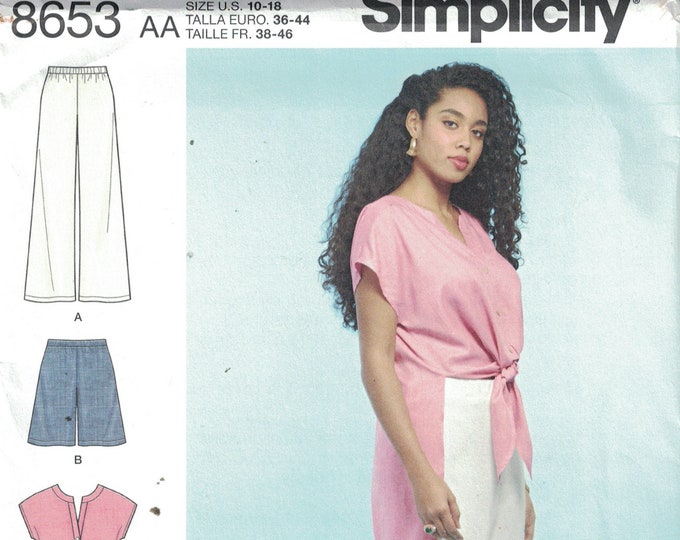 Misses Sewing Pattern New Look 6289 Wide Leg Pants Shorts With Fabric ...