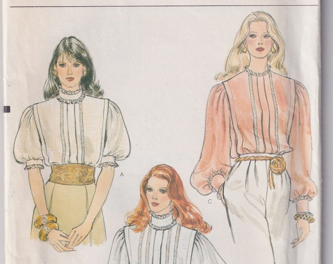 1980s Misses Sewing Pattern Vogue 8254 Loose Fitting Romantic Edwardian ...