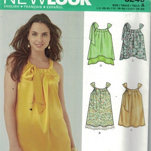 Misses Sewing Pattern New Look 6245 Misses Sleeveless Silky Blouse Top ...