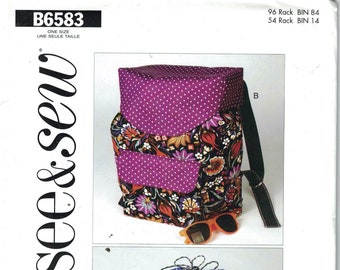 Craft Sewing Pattern Simplicity 2830 Easy Tote Bag With Pockets Purse ...