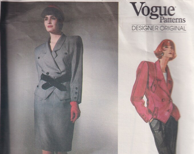 1980s Vintage Sewing Pattern Vogue Paris Original 1747 Karl Lagerfeld ...