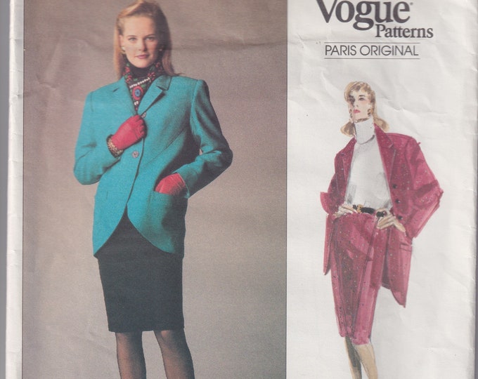 1980s Misses Sewing Pattern Vogue 8254 Loose Fitting Romantic Edwardian ...