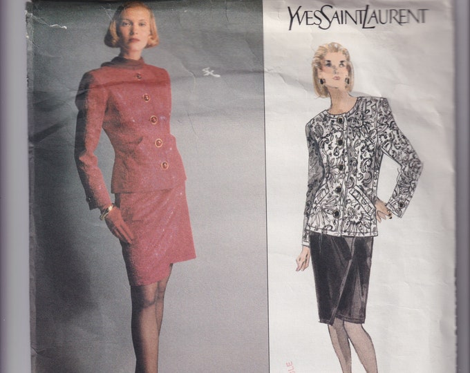 Vintage 1990s Sewing Pattern Vogue Paris Original 2557 Yves Saint ...