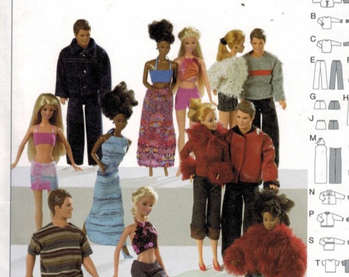Doll Sewing Pattern Burda 8576 Easy 11 1/2 12 Inch Doll Barbie - Etsy