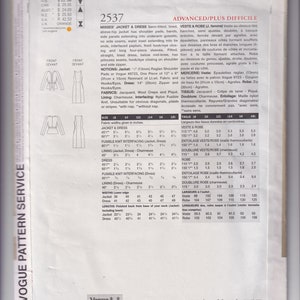 Vintage 2000s Sewing Pattern Vogue Paris Original 2537 Guy - Etsy