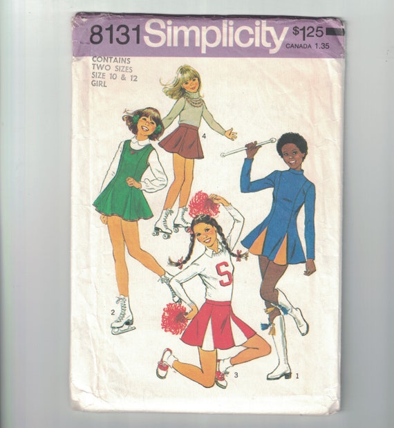1970s Vintage Sewing Pattern Simplicity 8131 Girls Cheerleader - Etsy