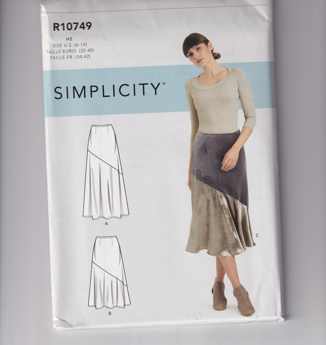 Misses Sewing Pattern Simplicity S9179 9179 R10749 Flared Colorblock ...