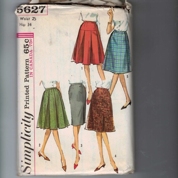 1960s Vintage Sewing Pattern Simplicity 5627 Misses Box | Etsy