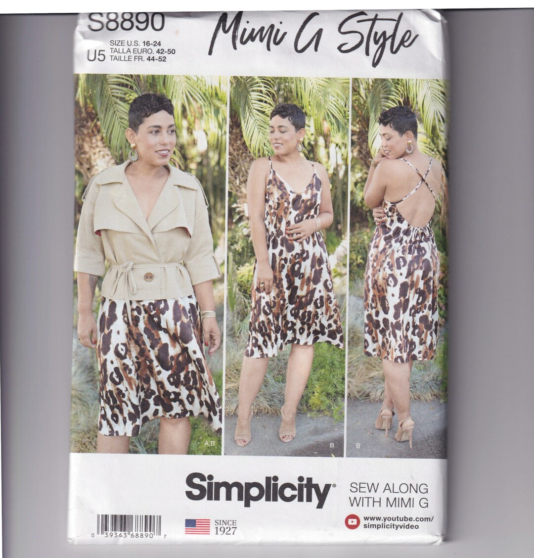 Misses Sewing Pattern Simplicity 8890 S8890 Mimi G Slip Dress With ...