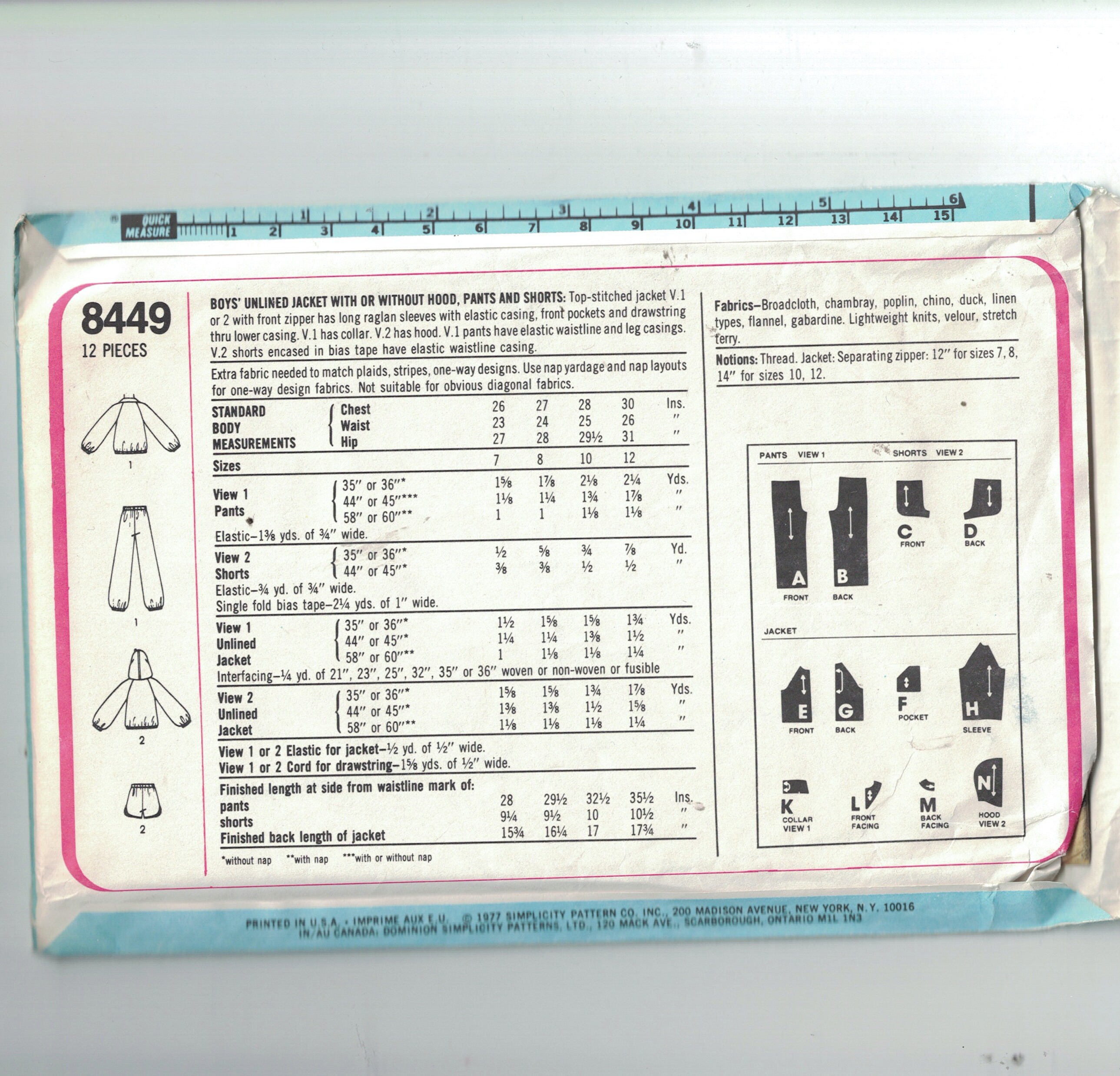 1970s Vintage Sewing Pattern Simplicity 8449 Boys Track Suit - Etsy