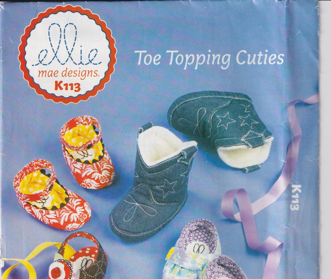 Craft Sewing Pattern Kwik Sew Ellie Mae Designs K113 113 Toe Topping ...