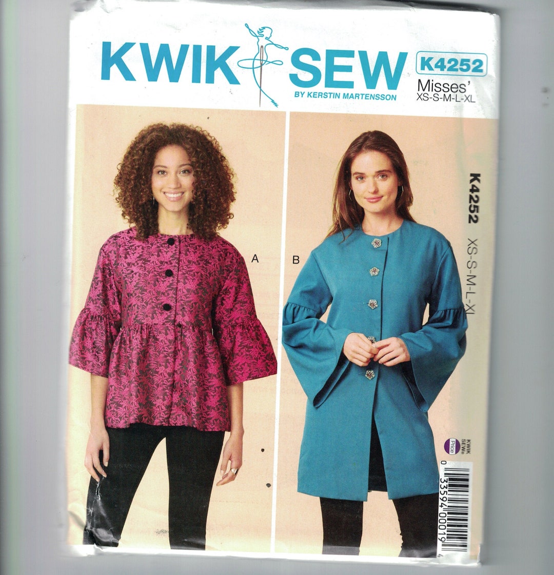 Misses Sewing Pattern Kwik Sew K4252 4252 Peplum and Ruffle Jacket Size ...