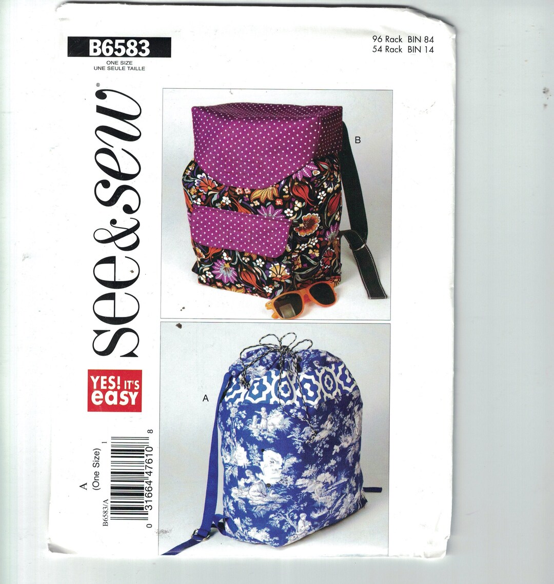Craft Sewing Pattern See and Sew B6583 6583 Easy Drawstring Top ...