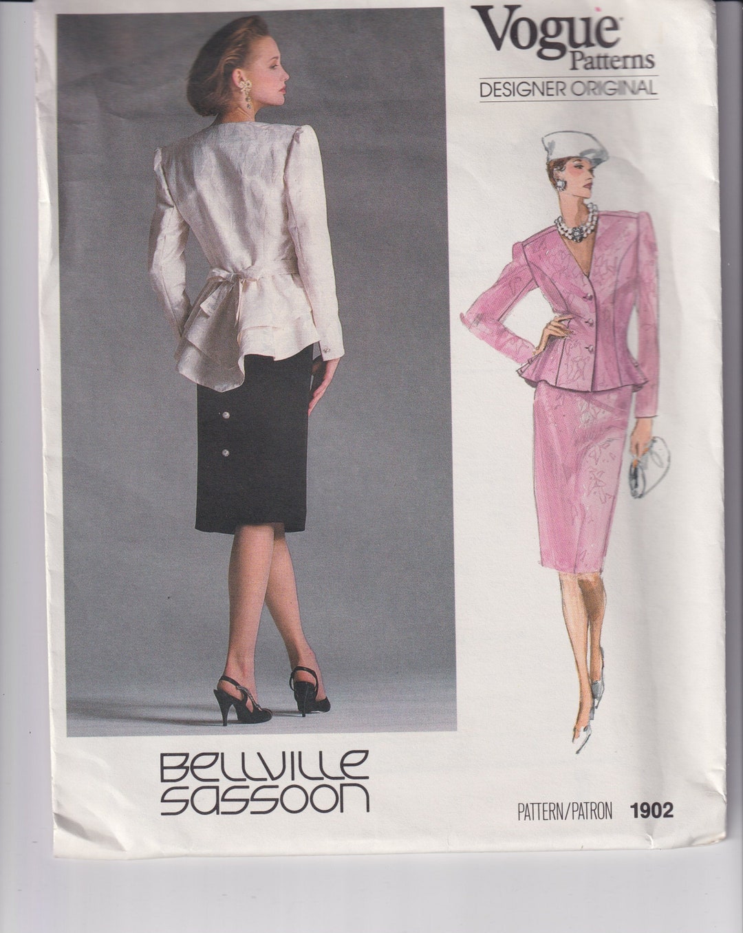 1980s Vintage Sewing Pattern Vogue 1902 Designer Original Bellville ...