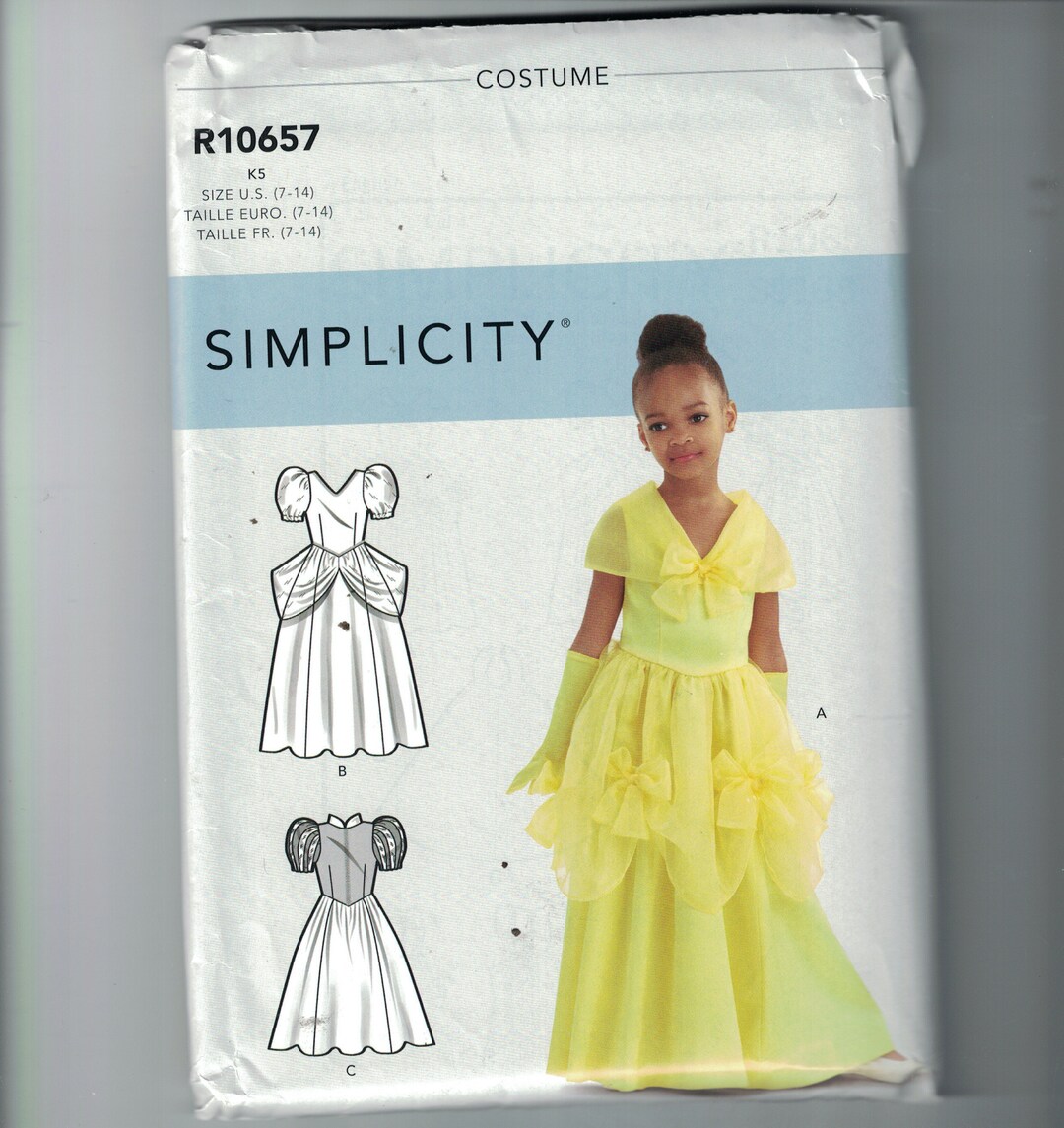 Kids Sewing Pattern Simplicity S9168 9168 R10657 Snow White or Belle ...