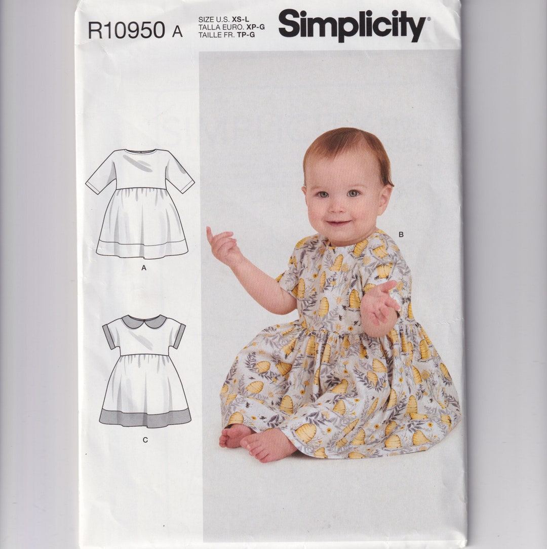 Baby Sewing Pattern Simplicity S9240 9240 R10950 Infant Toddlers Baby ...