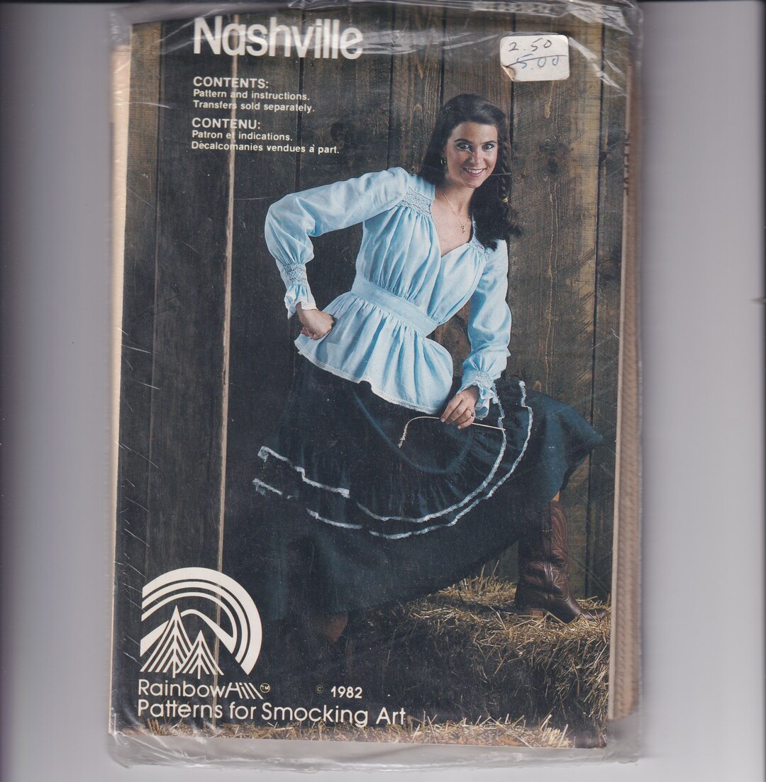 1980s Vintage Sewing Pattern Rainbow Hill Patterns for Smocking Art ...