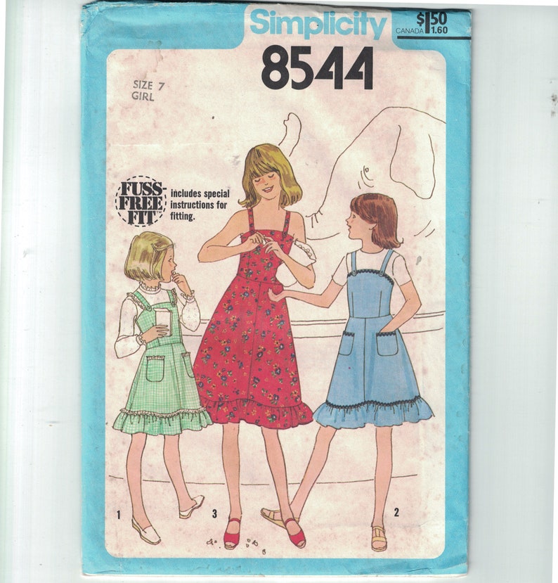 1970s Vintage Sewing Pattern Simplicity 8544 Girls Teens Easy - Etsy
