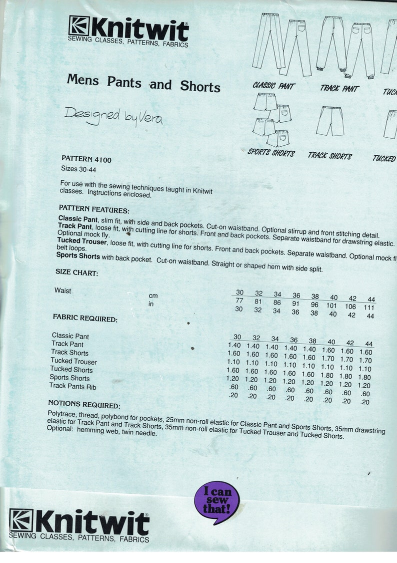 1980s Vintage Sewing Pattern Knitwit Pattern 3500 Mens Misses | Etsy