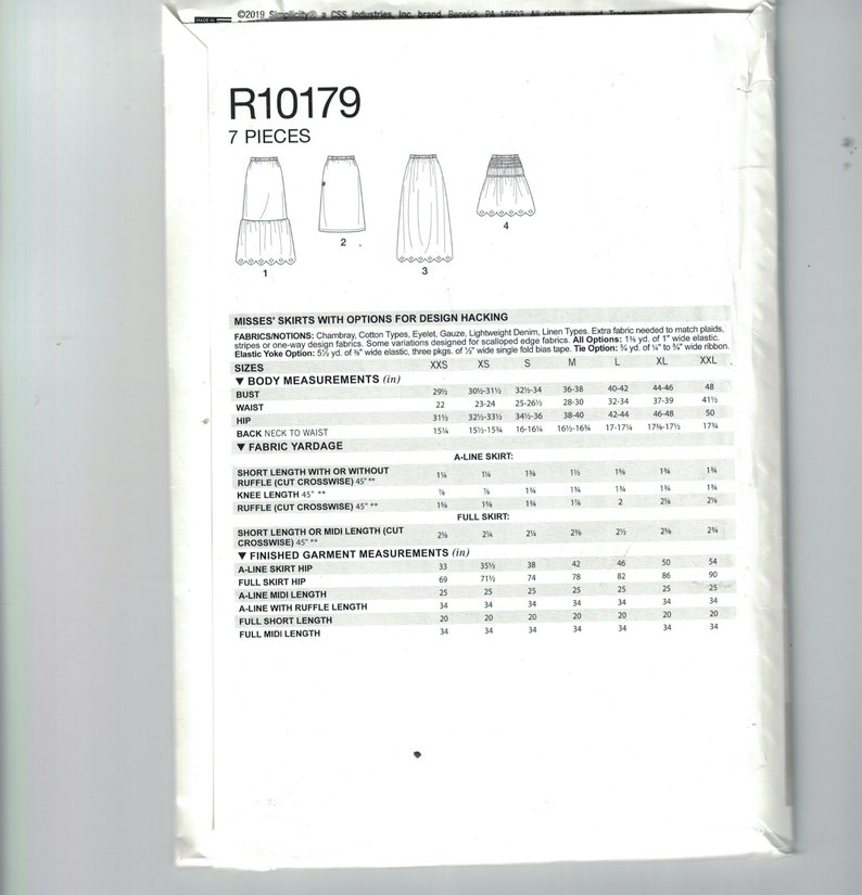 Misses Sewing Pattern Simplicity 8929 S8929 R10179 Pattern | Etsy