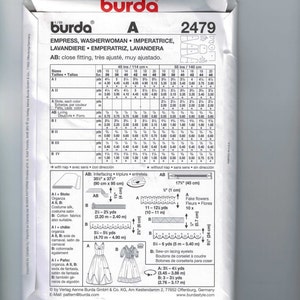 Misses Sewing Pattern Burda 2479 Misses Halloween Costume Wench ...