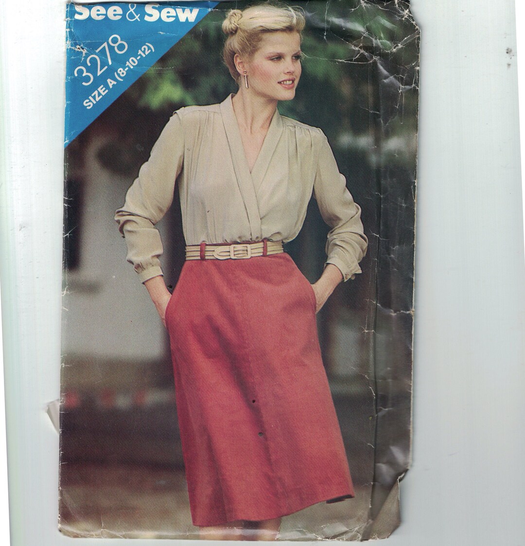 1980s Vintage Sewing Pattern See and Sew Butterick 3278 Misses A Line ...
