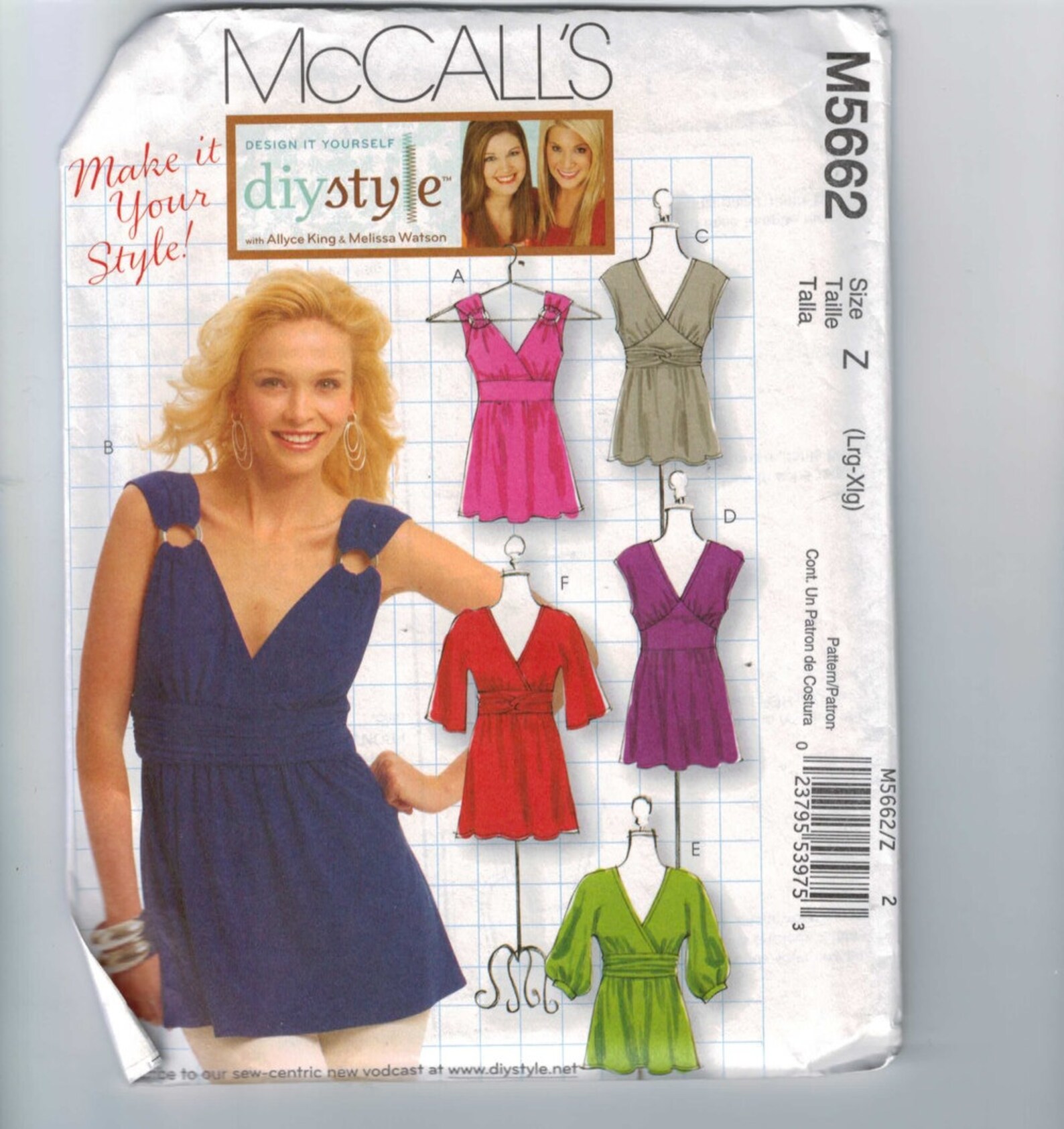 1990s Misses Sewing Pattern Mccalls M5662 5662 Misses Tops - Etsy