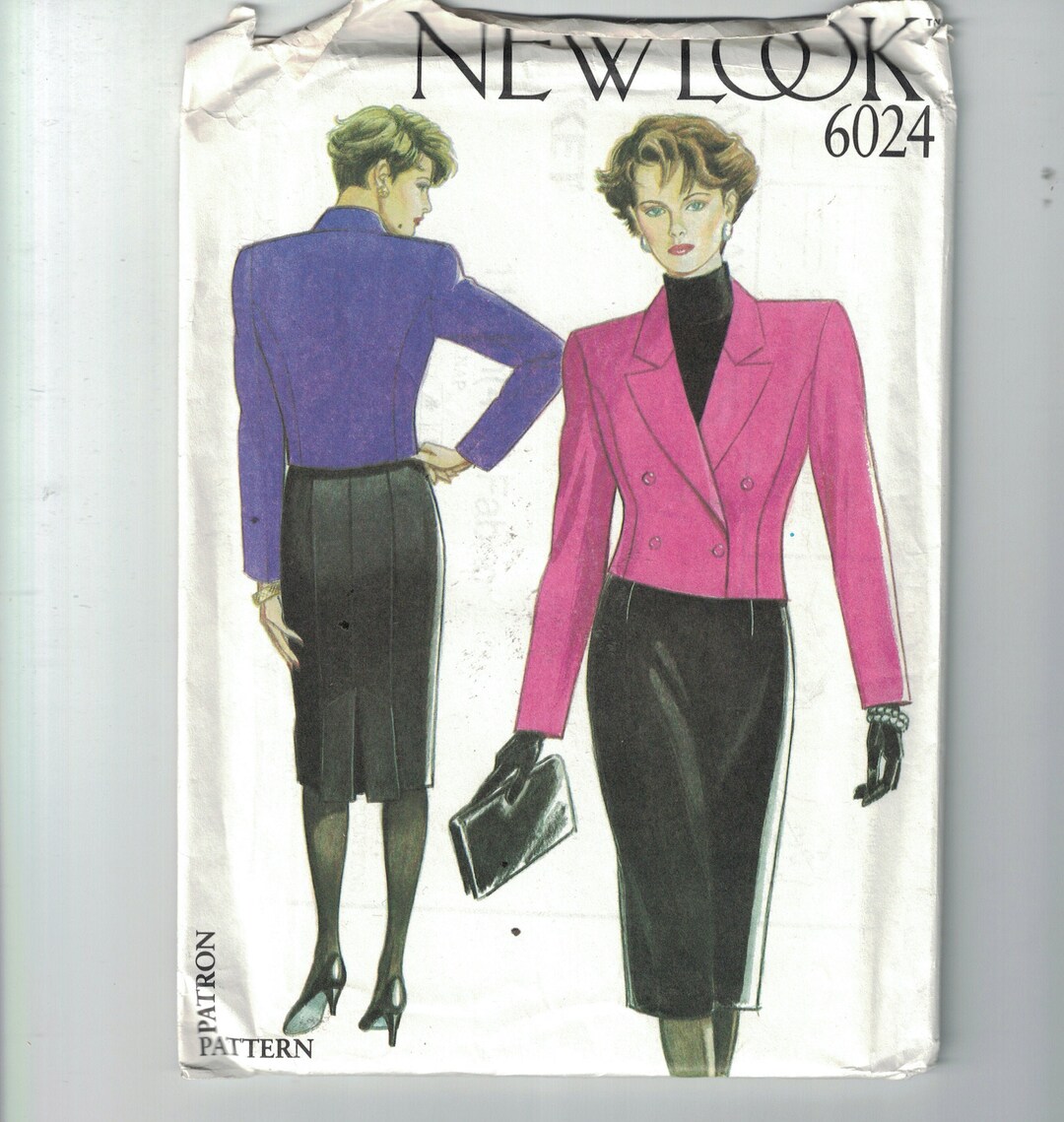 1990s Vintage Sewing Pattern New Look 6024 Misses Fitted Jacket and ...