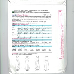 Misses Sewing Pattern Kwik Sew K4171 4171 Pullover Sleeveless Cowl ...