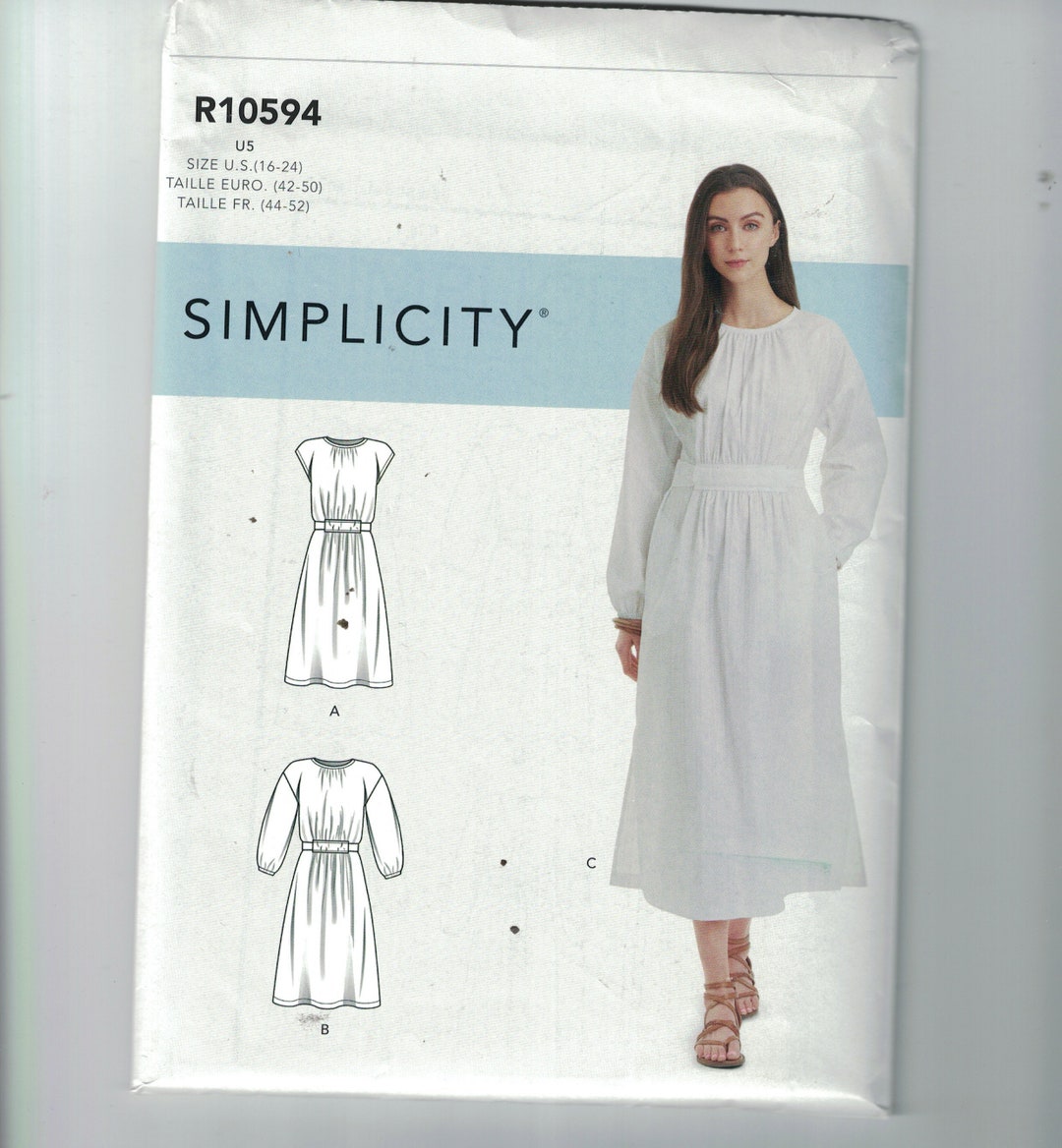 Misses Sewing Pattern Simplicity S9138 9138 / R10594 Peasant Dress With ...