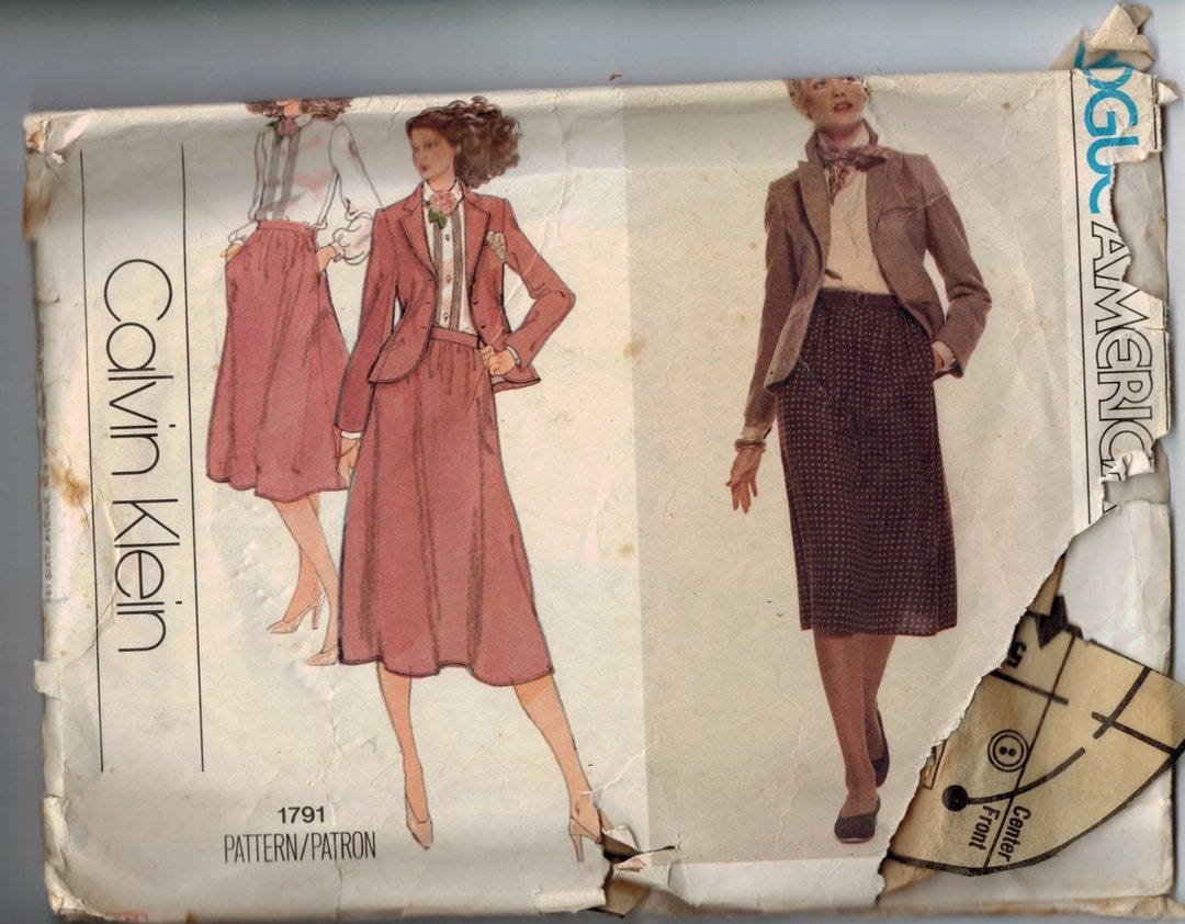 1970s Vintage Sewing Pattern Vogue 1791 Misses Vogue Americana Calvin ...