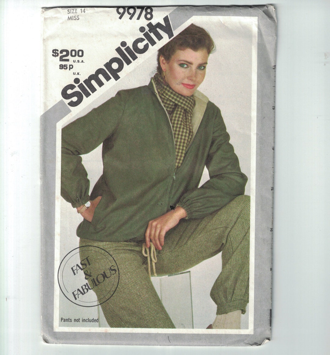 1980s Vintage Sewing Pattern Simplicity 9978 Misses Reversible - Etsy
