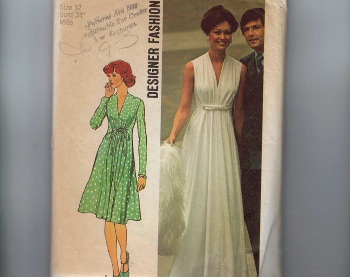 1970s Vintage Sewing Pattern Simplicity 6672 Misses Grecian - Etsy