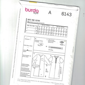 Misses Sewing Pattern Burda 6143 Misses Dress Slit Neckline Size 8 10 ...
