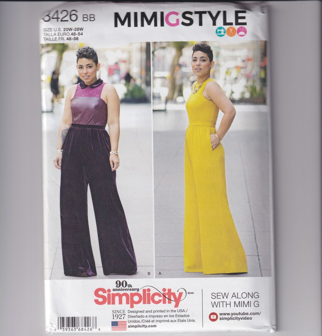 Womens Sewing Pattern Simplicity 8426 Mimi G Style Sleeveless Wide Leg ...