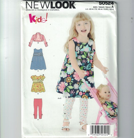 Kids Sewing Pattern New Look 6236 S0524 Girls Jacket Dress | Etsy