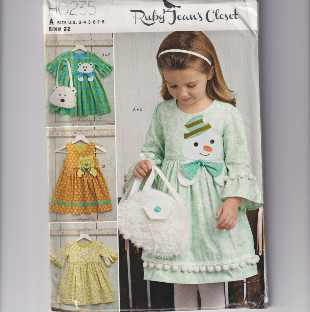 Girls Sewing Pattern Simplicity 8522 H0235 Girls Ruby Jeans Closet ...