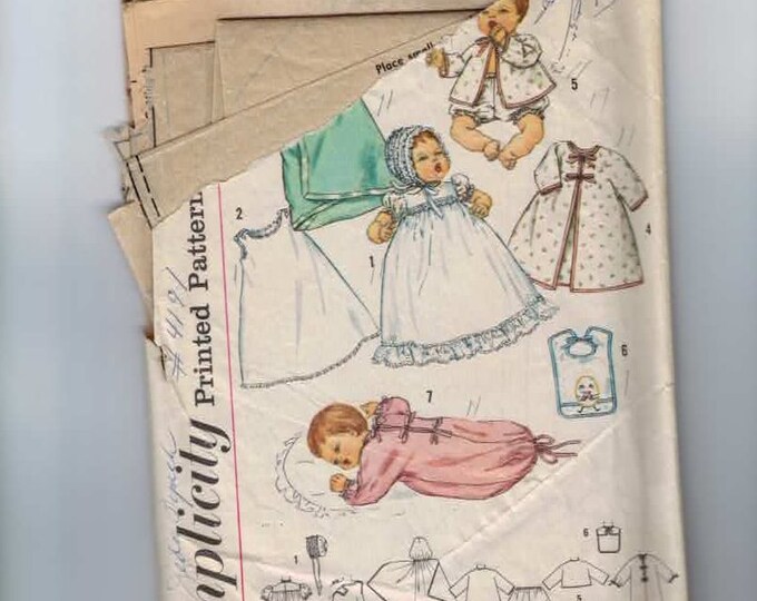 1960s Vintage Doll Sewing Pattern Simplicity 4191 16 or 20 - Etsy