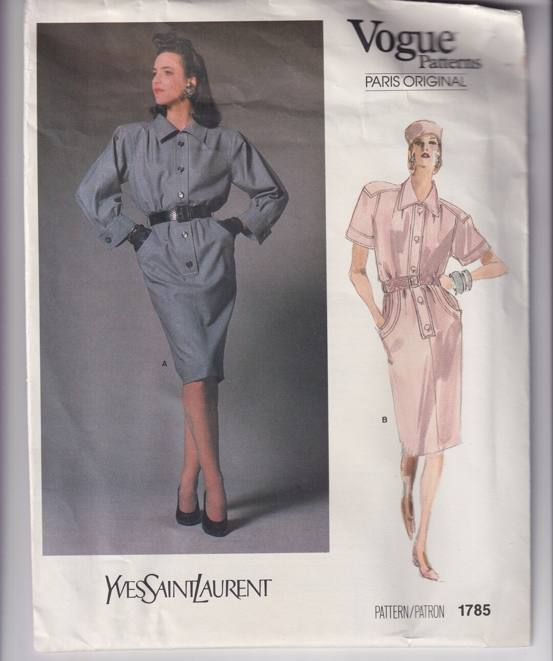 1980s Vintage Sewing Pattern Vogue Paris Original 1785 Yves Saint ...