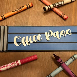 3D Printed Pencil Hall Pass: Teacher Classroom Decor - Etsy