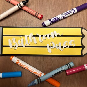 3D Printed Pencil Hall Pass: Teacher Classroom Decor - Etsy