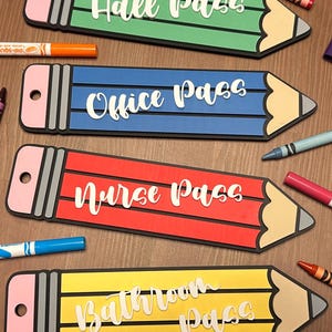 3D Printed Hall Pass | Teacher Gift | Durable, Reusable and Fun School ...