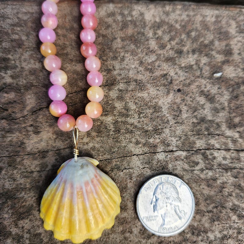 Sunrise Shell Necklace - Etsy