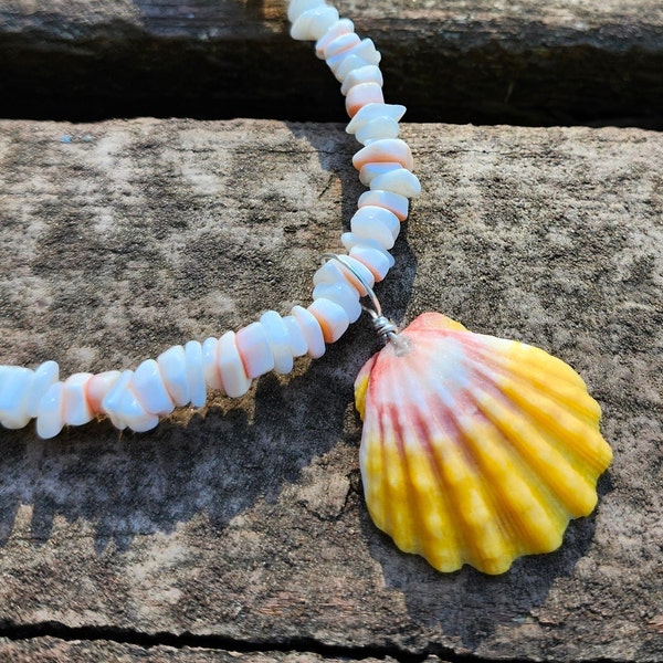 Sunrise Shell Necklace - Etsy
