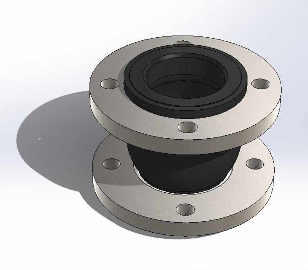 DN80 Rubber Expansion Joint CAD File - Etsy