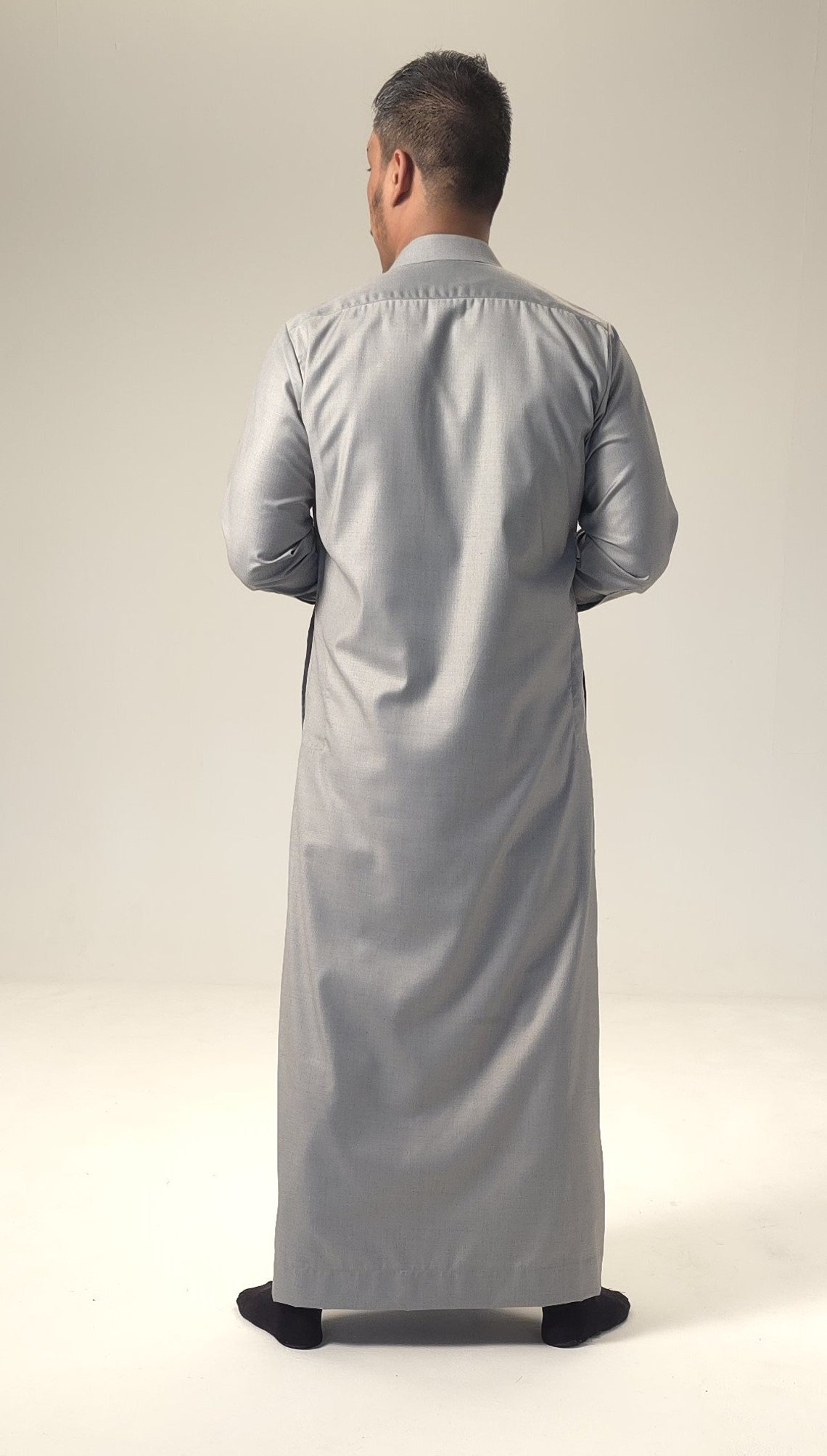 Grey Saudi Thobe - Etsy UK