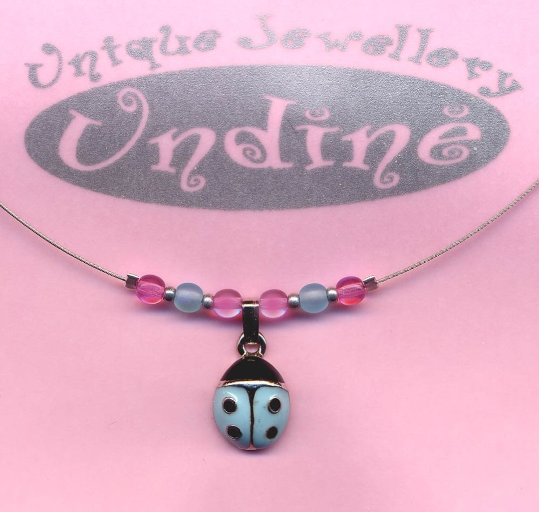 Child Size Cute Blue Ladybug Necklace - Etsy