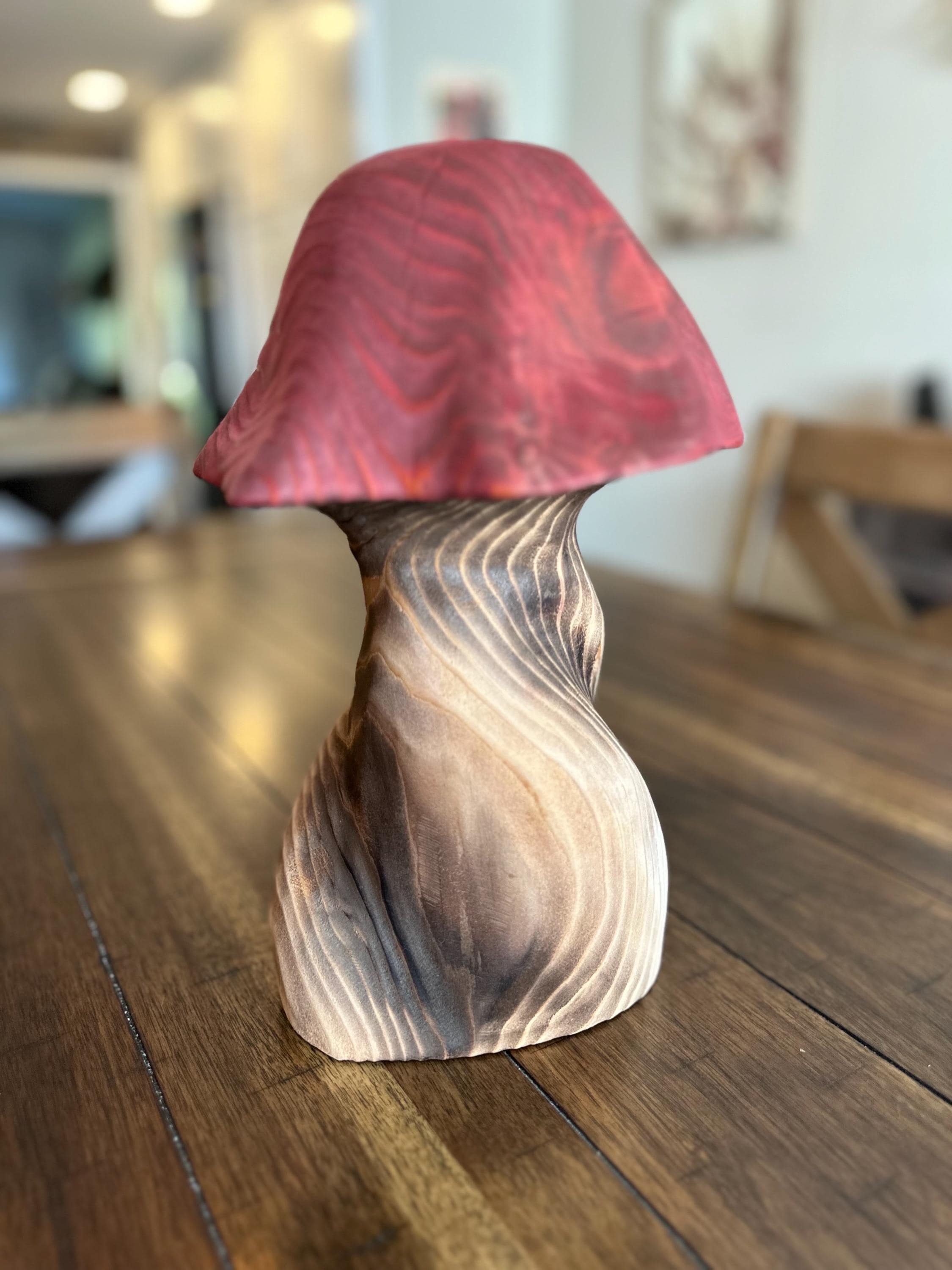 Large Twisted Toadstool Mushroom Statue Hand-carved From Cedar - Etsy